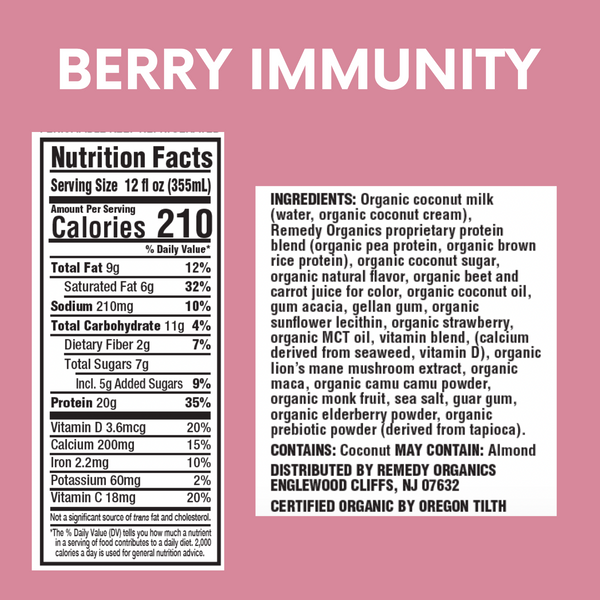 Berry Immunity Wellness Shakes with Free Shipping - Vegan Snack or Meal ...