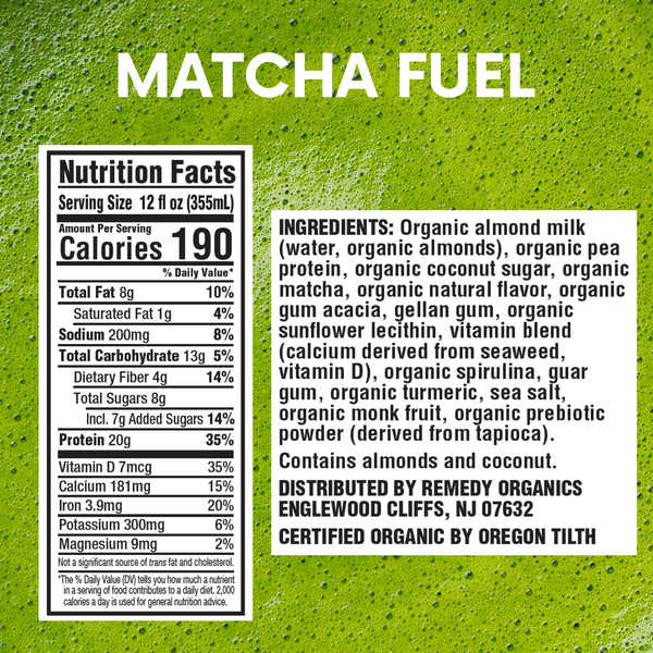 Matcha Fuel Plant-Based Wellness Shake with Prebiotics, Maca, Turmeric ...